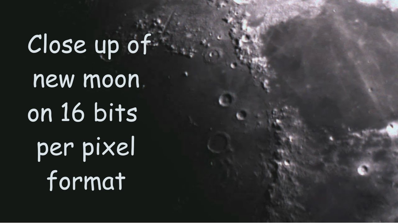 Close up of new moon on 16 bits per frame format 🔭🌛 #shortsvideo #moon ...