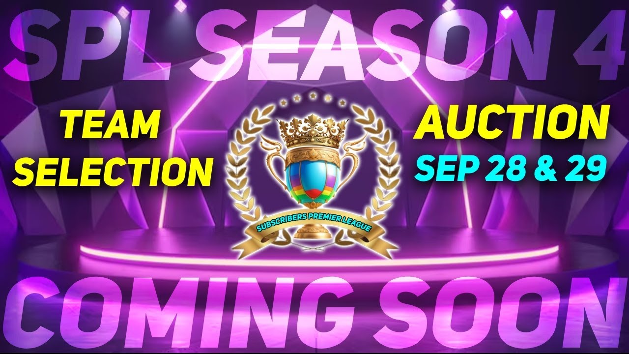 🏏 SPL SEASON 4 🏆 | Team and Player Creation Live 🔥😉 - Mr SD - YouTube