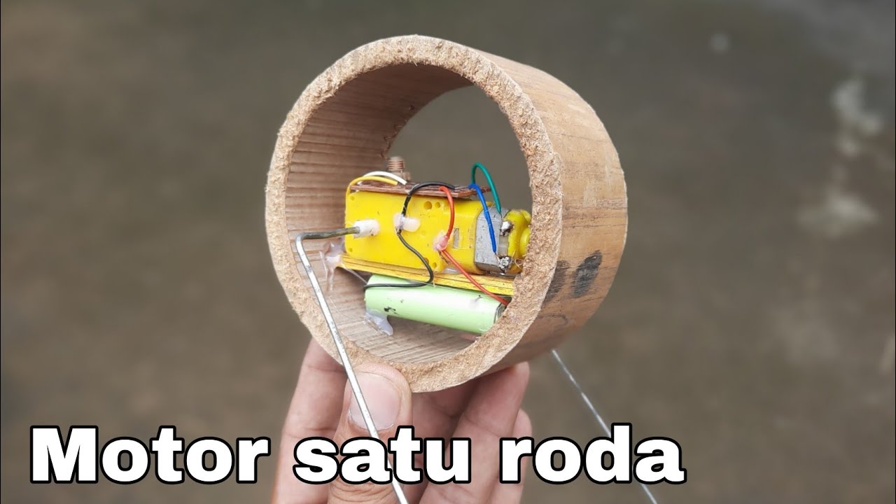 diy membuat mainan motor satu roda dari bambu - YouTube