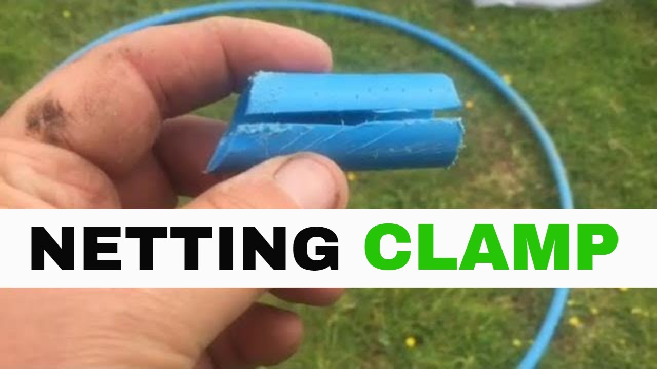 How to Make Hoophouse / Brassica cage netting clamp with MDPE water ...