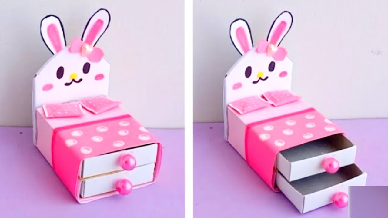 DIY Bed Making To Matchbox for Kids || Mini Bed Making Crafts || Kids ...