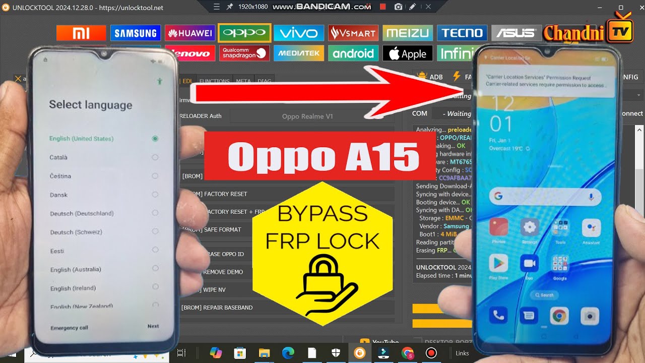 Oppo A15 Frp Bypass Unlock Tool - YouTube