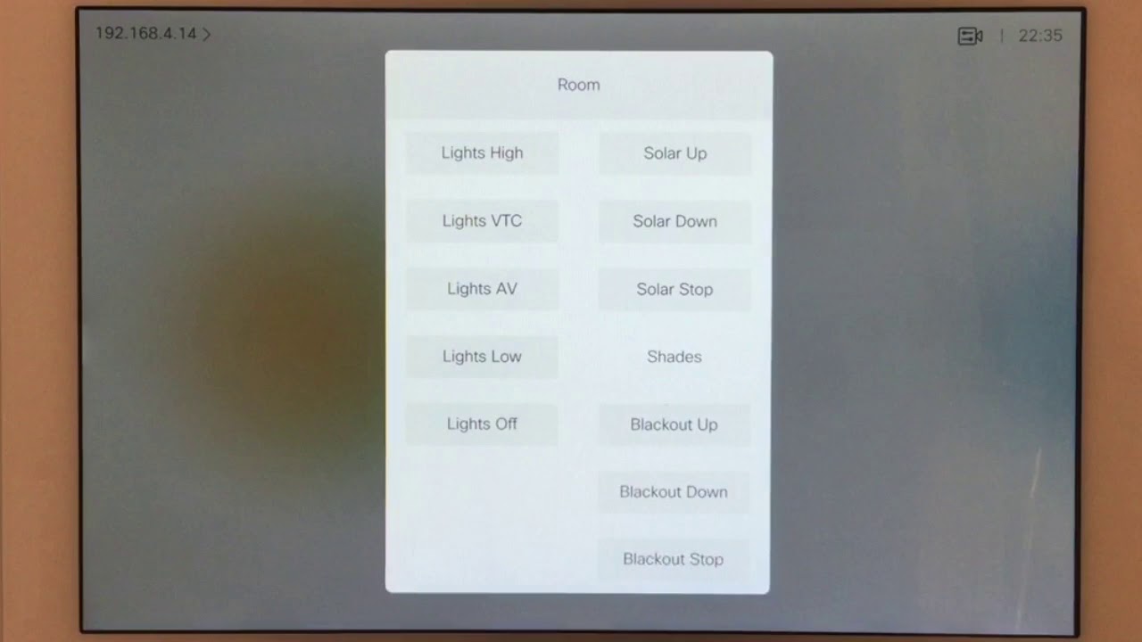 Cisco Touch10 Customization Room Controls - YouTube