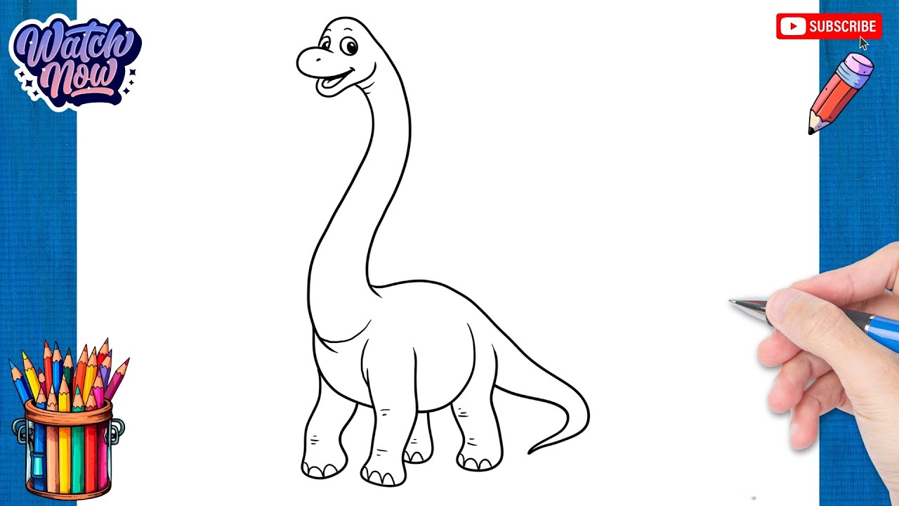 How to draw Brachiosaurus - Brachiosaurus Drawing Idea - YouTube