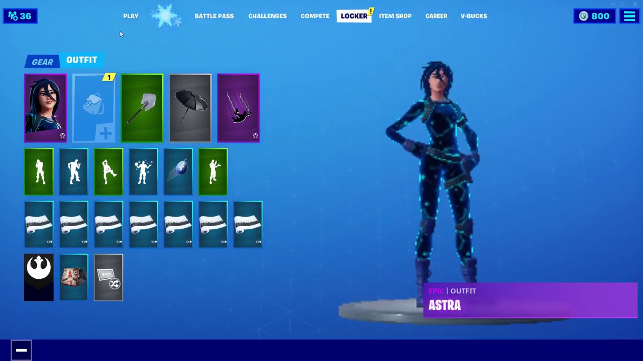 BUYING THE NEW ASTRA SKIN (FEMALE GALAXY SKIN FORTNITE) - YouTube