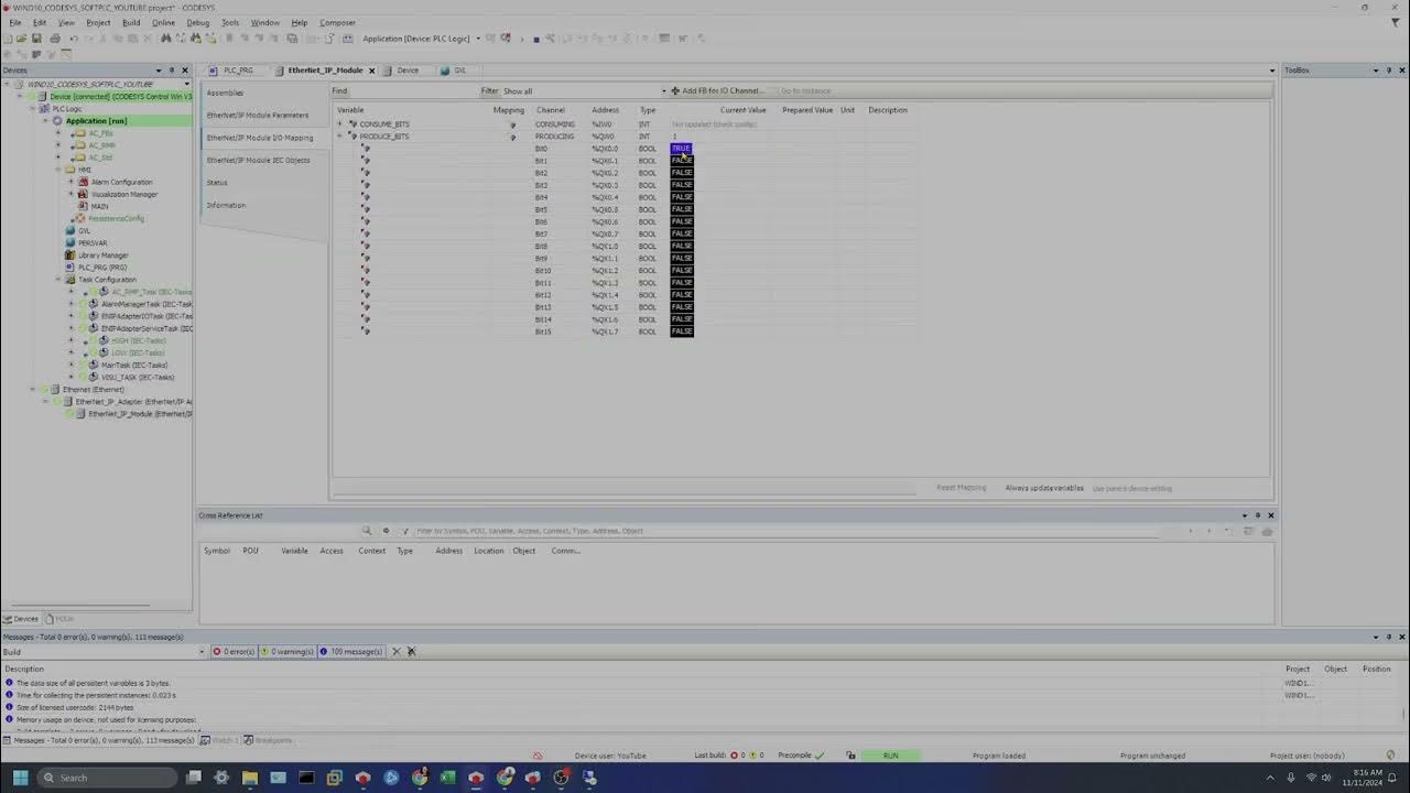 CODESYS SoftPLC Ethernet/IP Part Two - YouTube