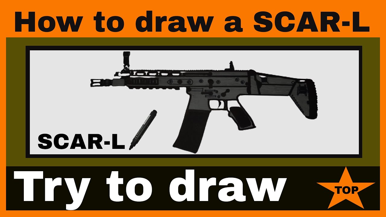 How to draw a SCAR-L - YouTube