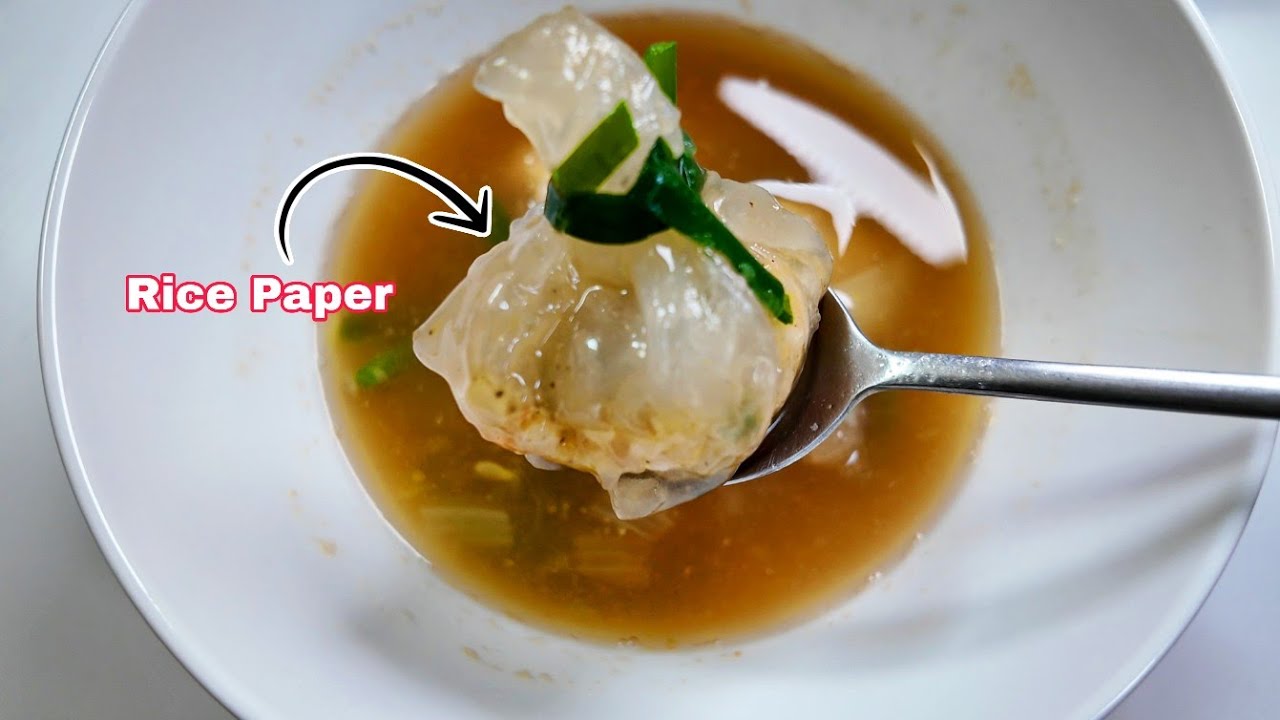Wonton soup using Vietnam rice paper | Yung Wonton Soup gamit ang rice ...