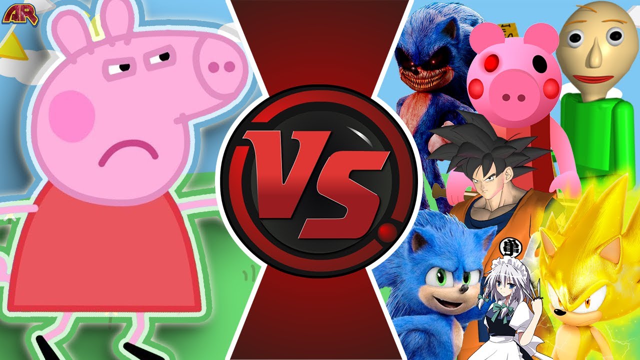 PEPPA PIG vs THE WORLD! (Peppa Pig vs Piggy, Sonic The Hedgehog, Baldi ...