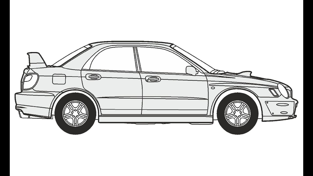 How to Draw a Subaru Impreza Turbo 4WD / Как нарисовать Subaru Impreza ...