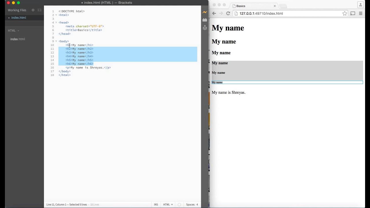 HTML-3 Heading Element - YouTube