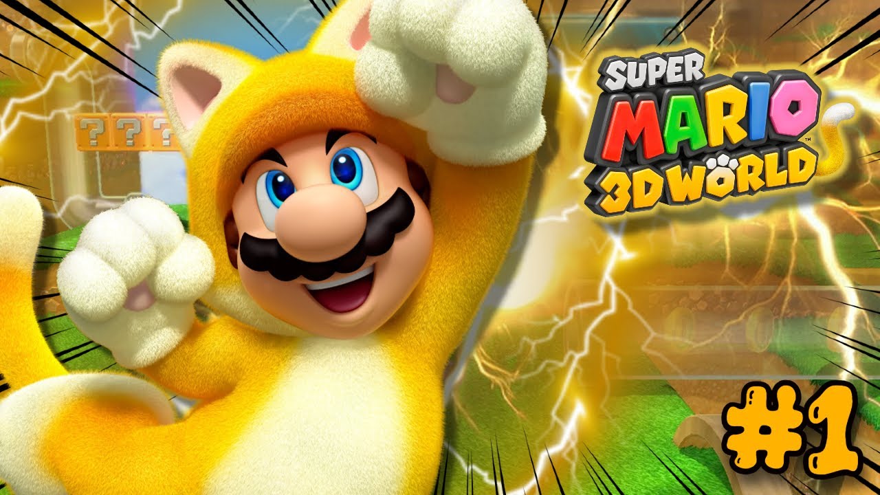 Super Mario 3D World Playthrough - 1 | World - 1 Humble Beginnings ...