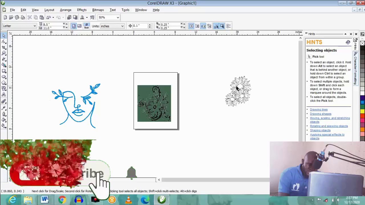How to change the Change colour of line art with CorelDraw JOEMONA TV ...