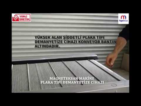 KONVEYÖR BANTLI YÜKSEK ALAN ŞİDDETLİ PLAKA TİPİ DEMANYETİZÖR