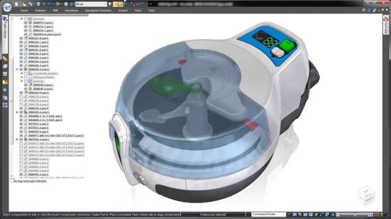 Solid Edge ST7 - Kompleks Şekilli Yüzey Tasarımları - Tefal Actifry Tasarımı - YouTube