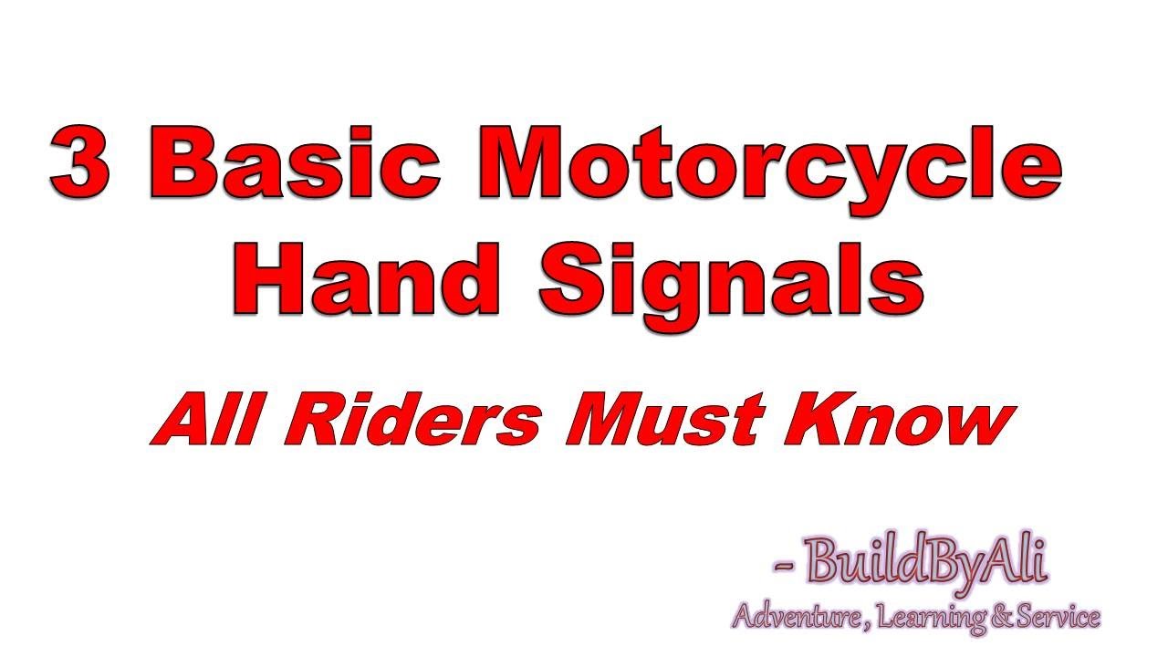 3 Basic Motorcycle Hand Signals - YouTube
