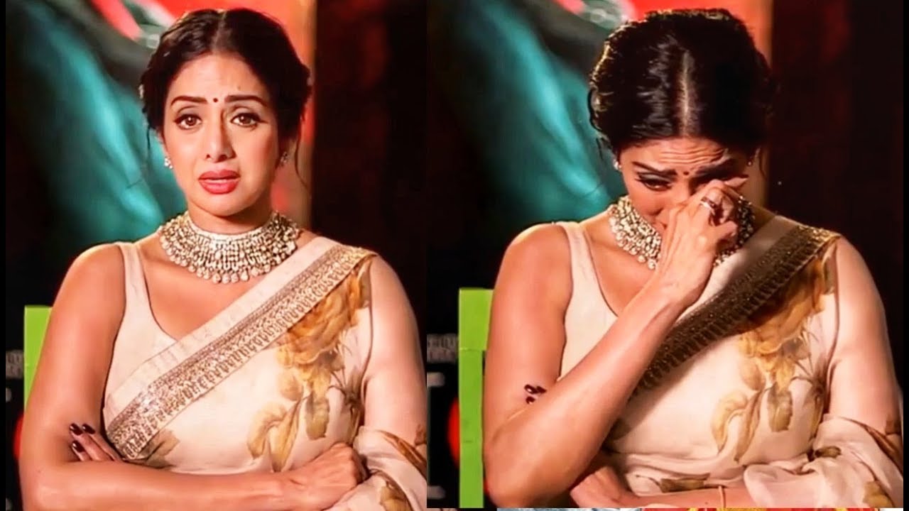 Sridevi Crying In Her Last Interview | Emotional Speech - YouTube