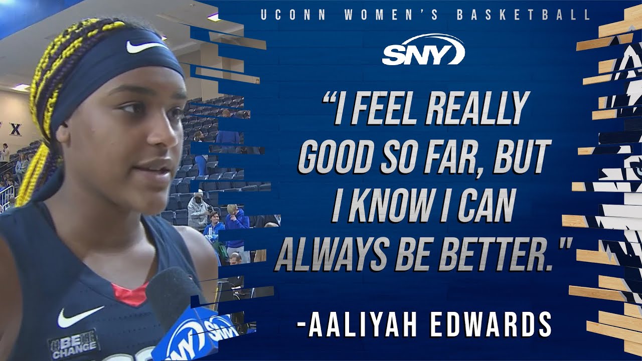 UConn's Aaliyah Edwards on her double-double in win over Creighton ...