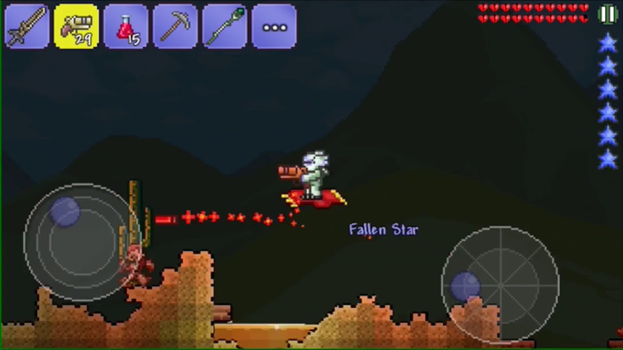 Terraria eye of Cthulhu boss battle - YouTube