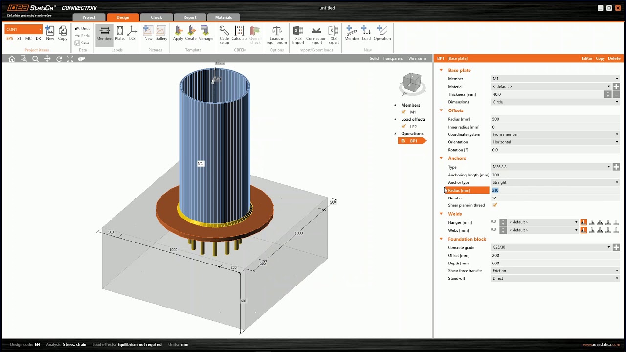 Focus on anchoring design with IDEA StatiCa Connection - YouTube
