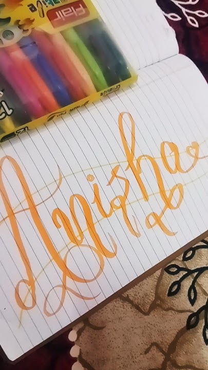 Comment your name? Learn Anisha name calligraphy#trending #calligraphy #viralvideo #shorts - YouTube