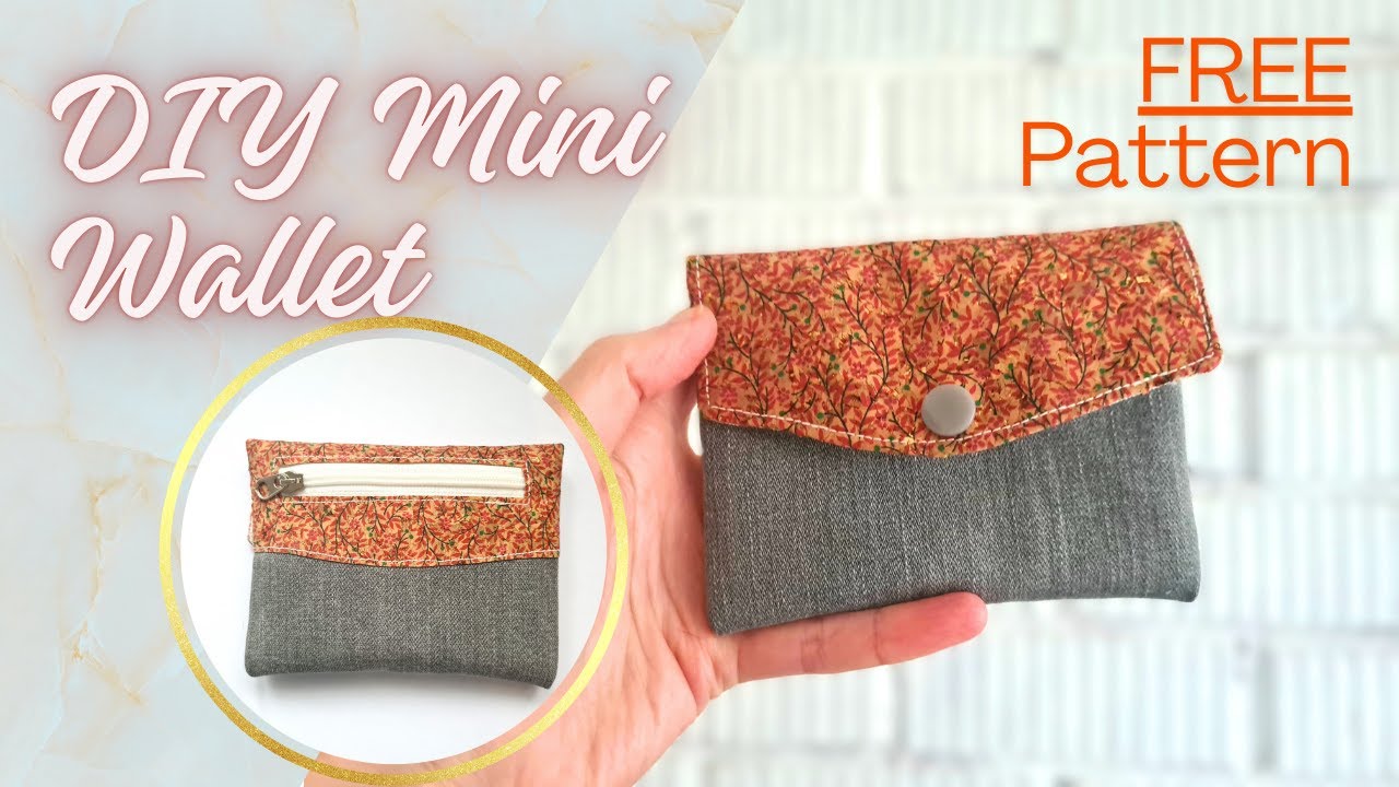 Quick and Easy Mini Wallet with Zipper Pocket & Snap Closure + Free ...