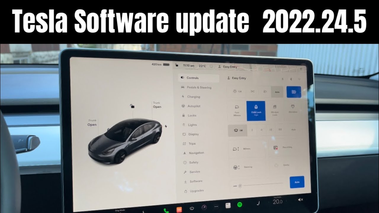 2022 Tesla model 3 Software update 2022.24.5 - YouTube
