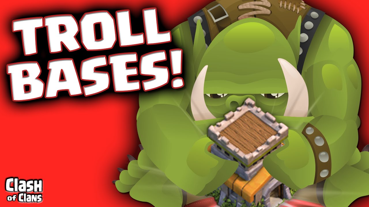 Clash of Clans 'TROLLS!' - Tricky Trapped Town Hall Layouts! - YouTube