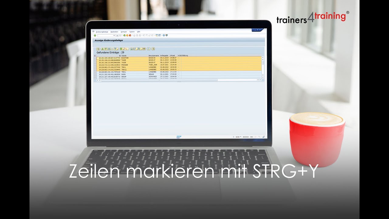 Zeilen markieren mit STRG+Y - YouTube