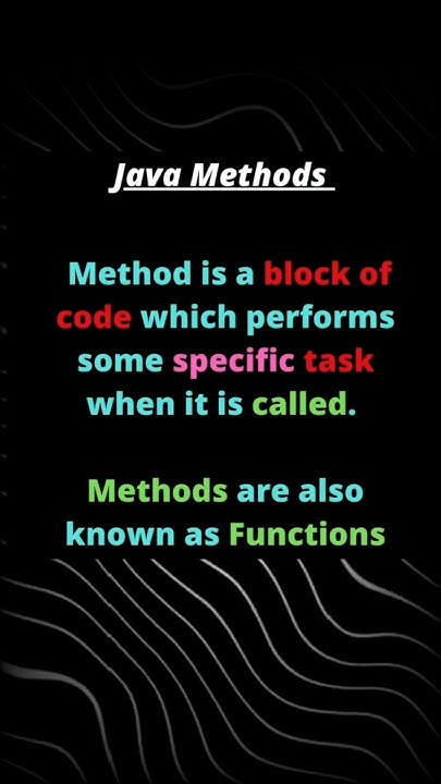 🎯 methods and types of methods in java #javaprogramming #methods #dailyshorts - YouTube