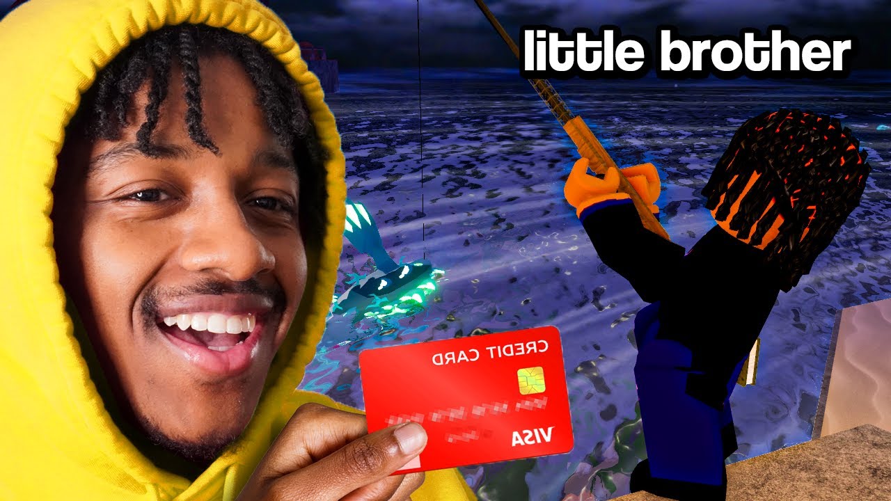 UPGRADING MY LITTLE BROTHER ROBLOX FISCH ACCOUNT - YouTube