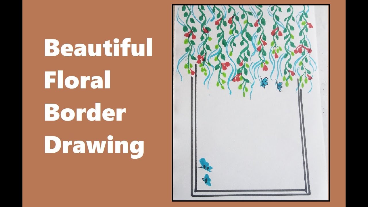 Border drawing for project file design | Name decoration design ...