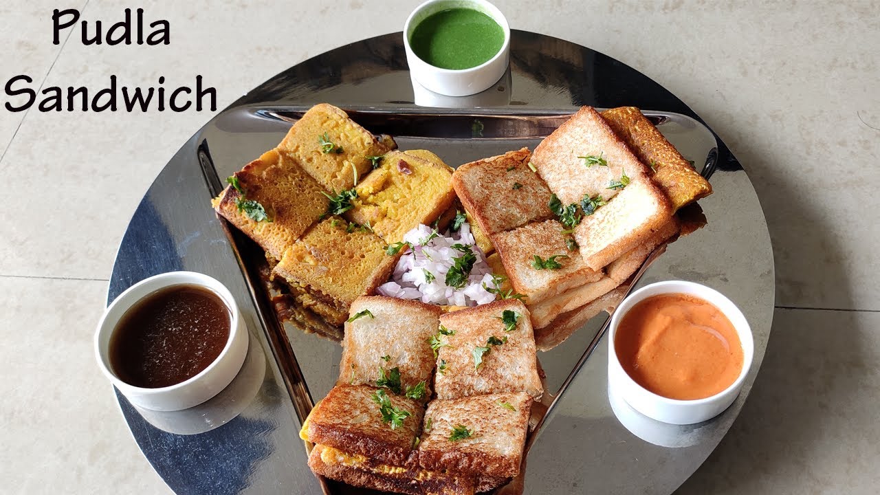 Pudla Sandwich | How to make Street food Pudla Sandwich at home | Tasty ...