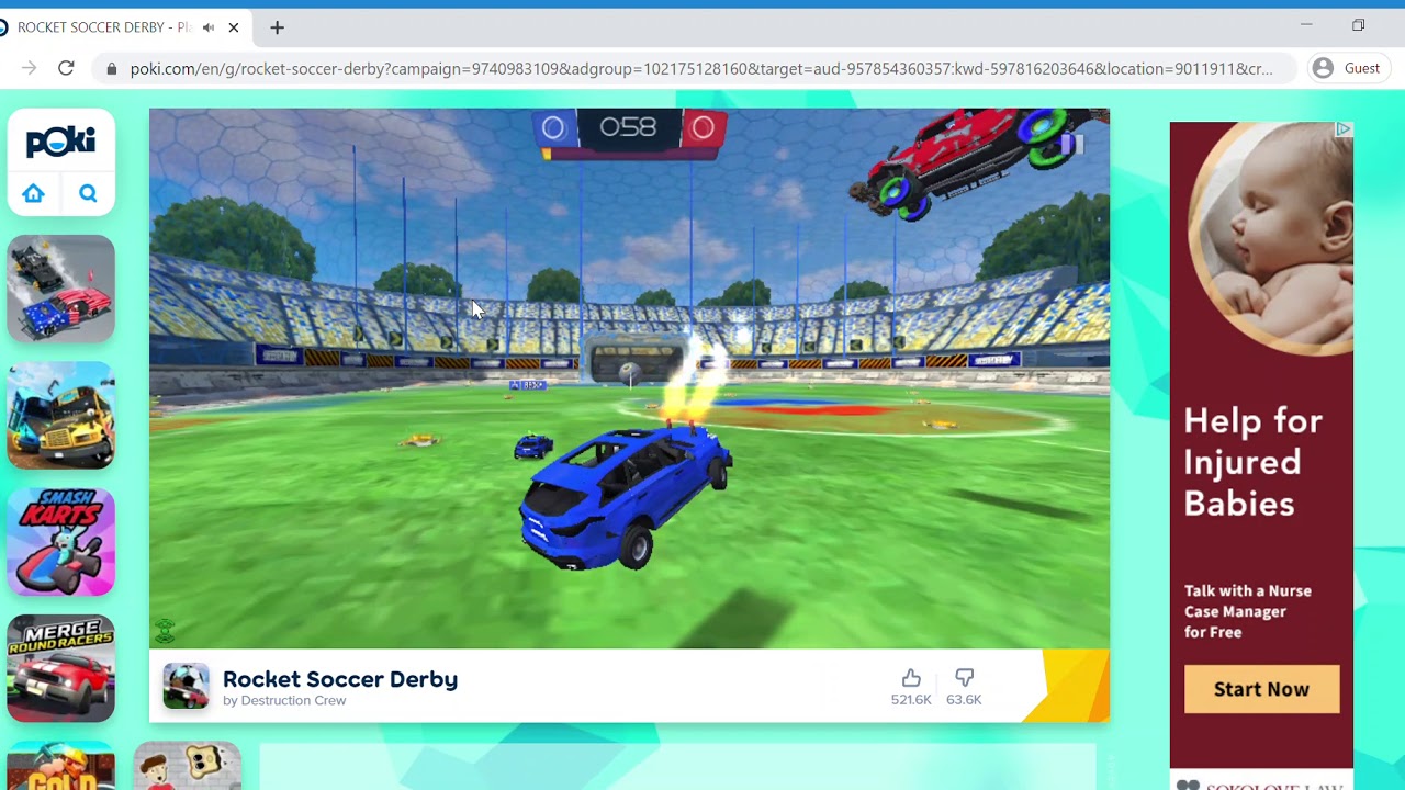 Potato Rocket League (on Poki) - YouTube