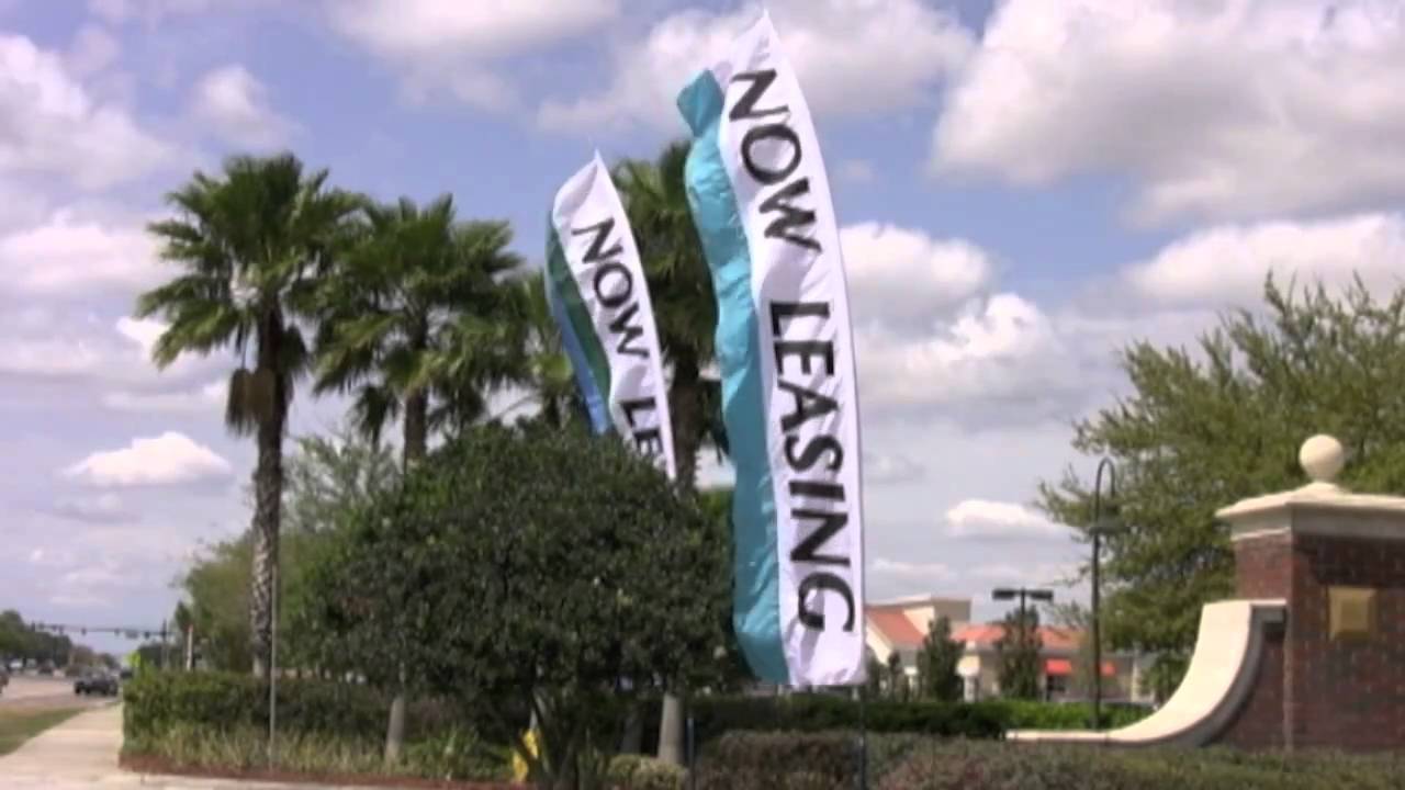 Now Leasing Flags from High Impact Advertising - YouTube