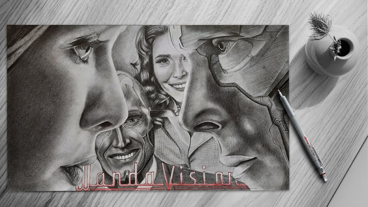 wanda vision double exposure | creative drawing timeplase | growart ...