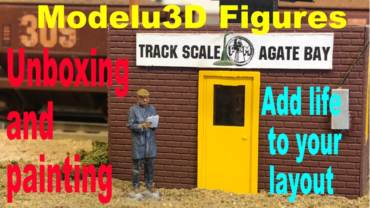Painting 3D printed figures. Painting ModelU3D people in HO scale - YouTube