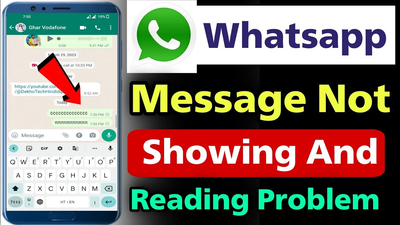 whatsapp par message box mein dikh raha hai kaise thik kare | whatsapp ...