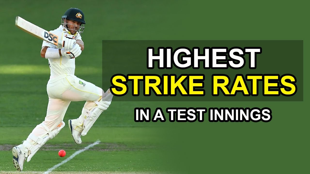 Best Strike Rates in a Test Innings | With Minimum 50 Runs - YouTube