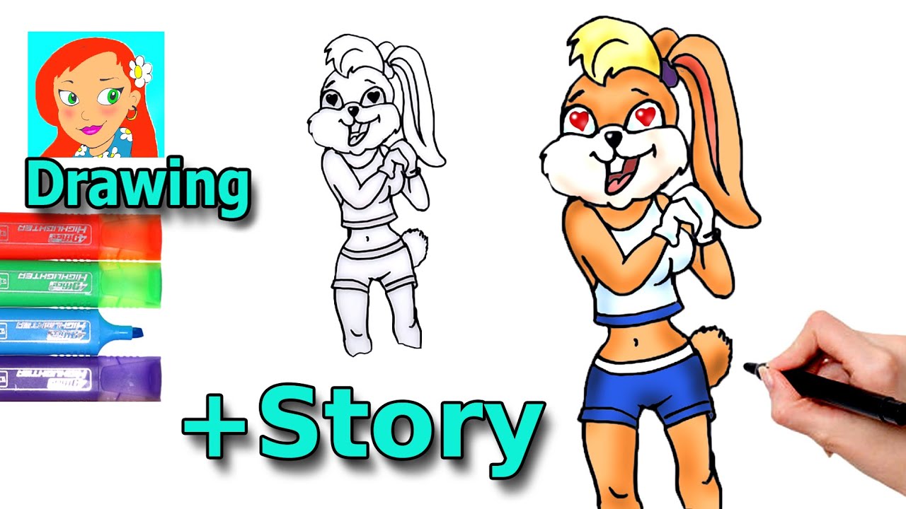 How To Draw Lola Bunny | Drawing and Story - YouTube