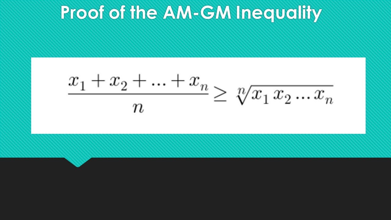 A proof of the AM-GM inequality - YouTube