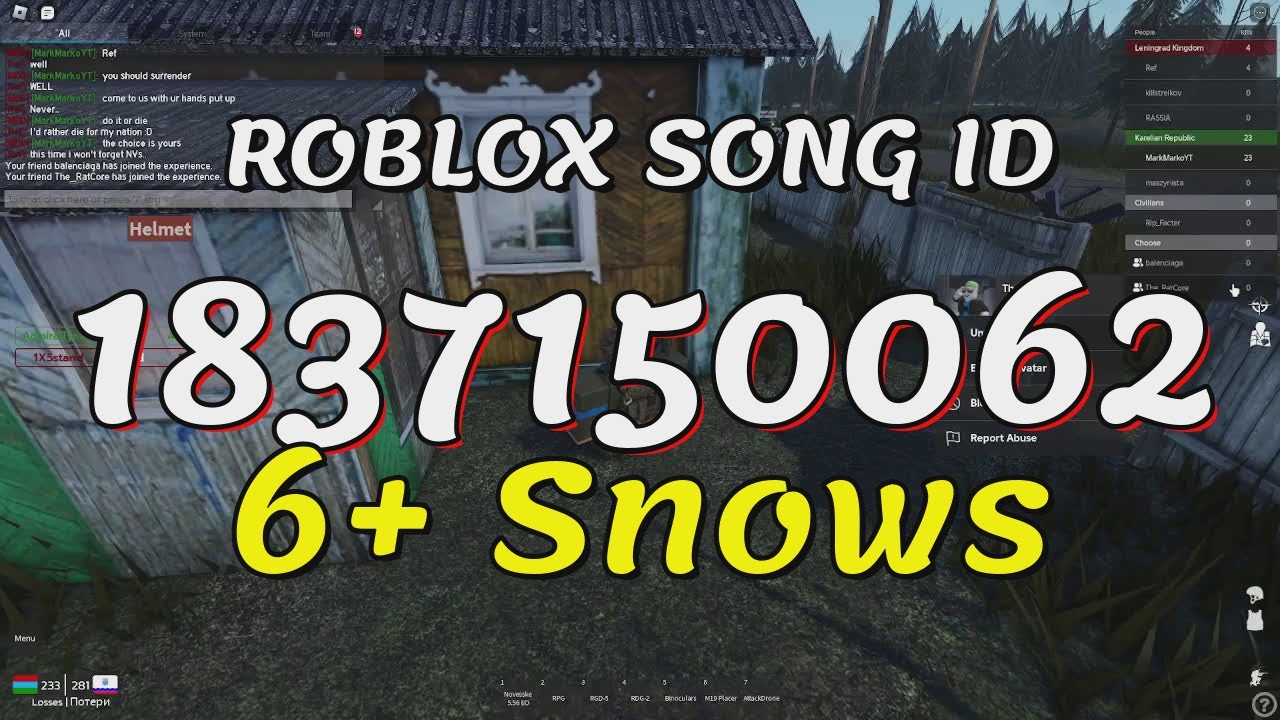 6+ Snows Roblox Song IDs/Codes - YouTube