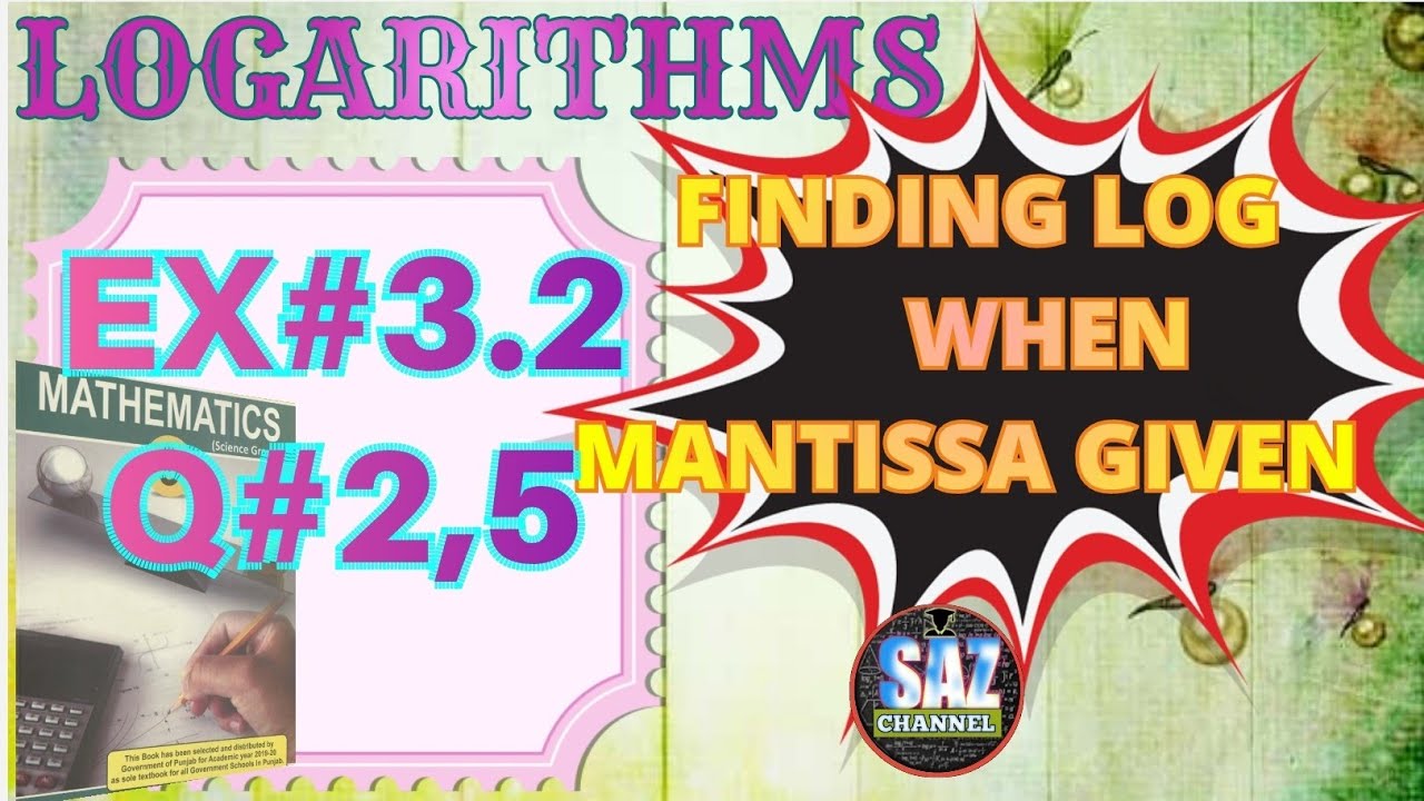 Characteristics & mantissa|Finding unknown from log equation| PTB ( 9 ...