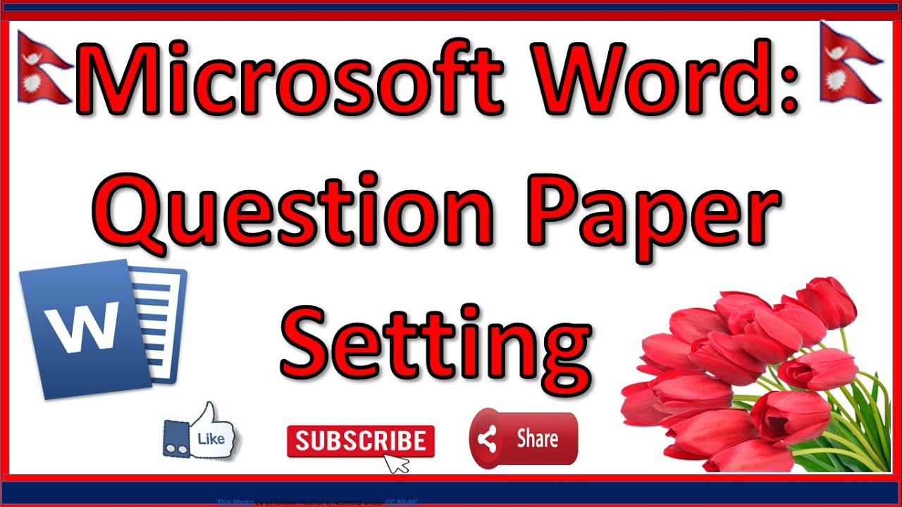 How to make school question paper in ms word | question type ms word ...