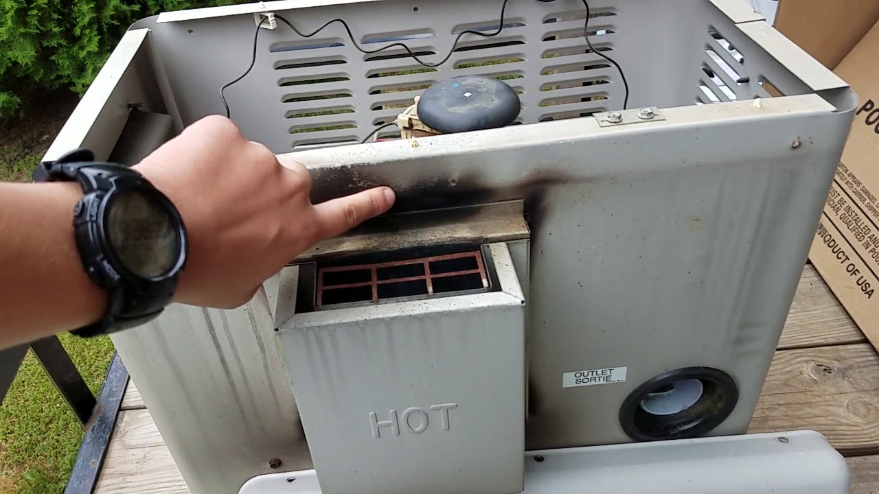 Old pool heater - YouTube