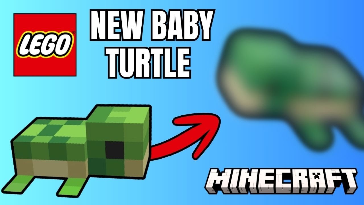 I Built the NEW Minecraft BABY TURTLE in LEGO - YouTube
