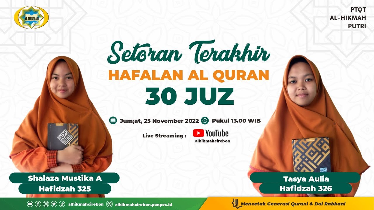 SETORAN HAFALAN AL QURAN TERAKHIR 30 JUZ | 25 NOVEMBER 2022 - YouTube