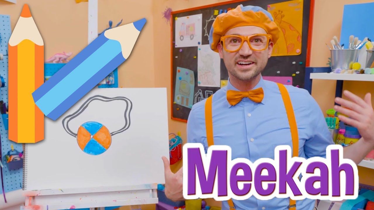 Blippi Draws Meekah's Bag + More - EASY ART FOR KIDS! | Blippi's ...