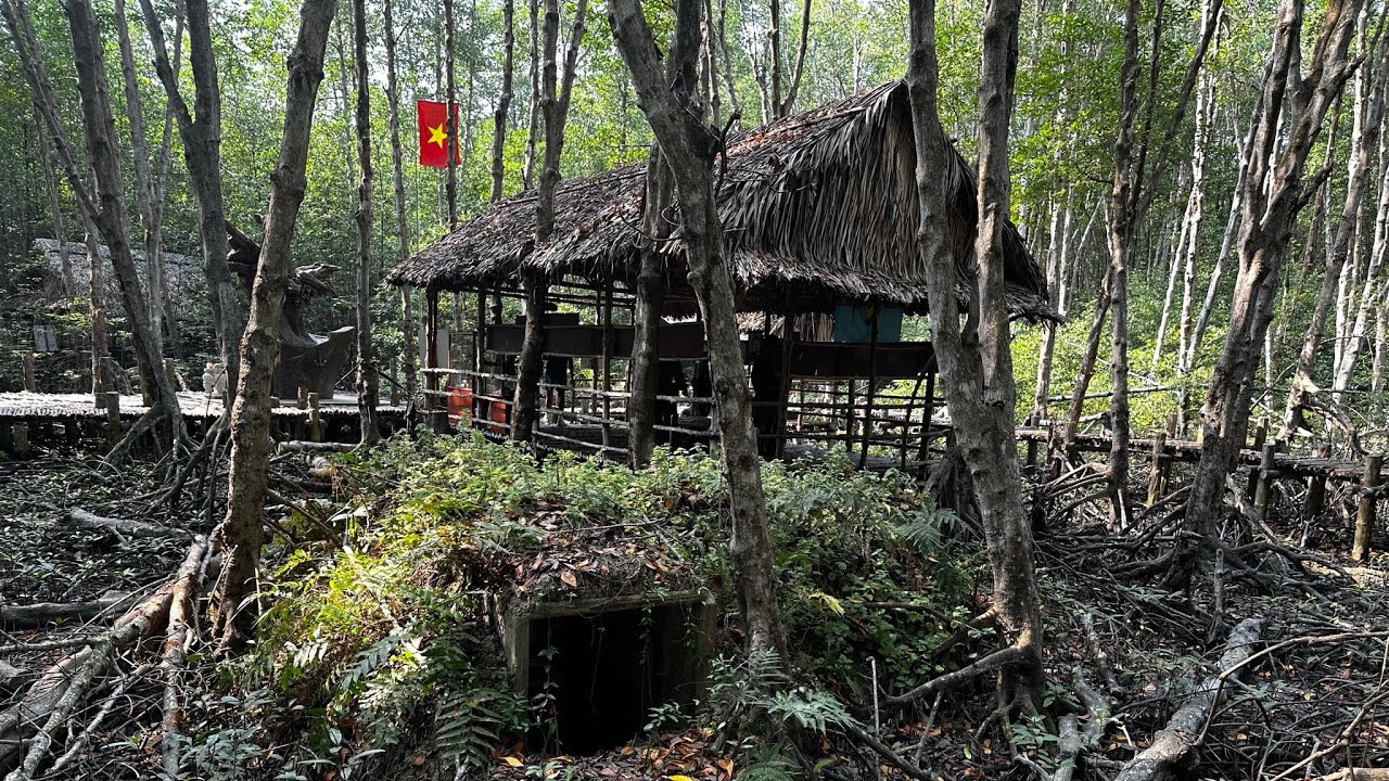 Exploring a restored Việt Cộng base at Rung Sac - YouTube