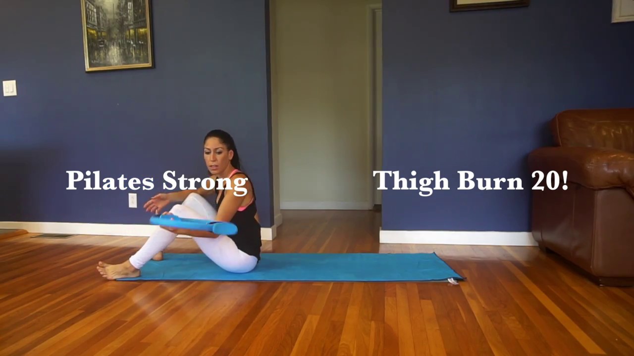 20 Min Pilates Thigh Burn..... All While Laying down! ;) - YouTube